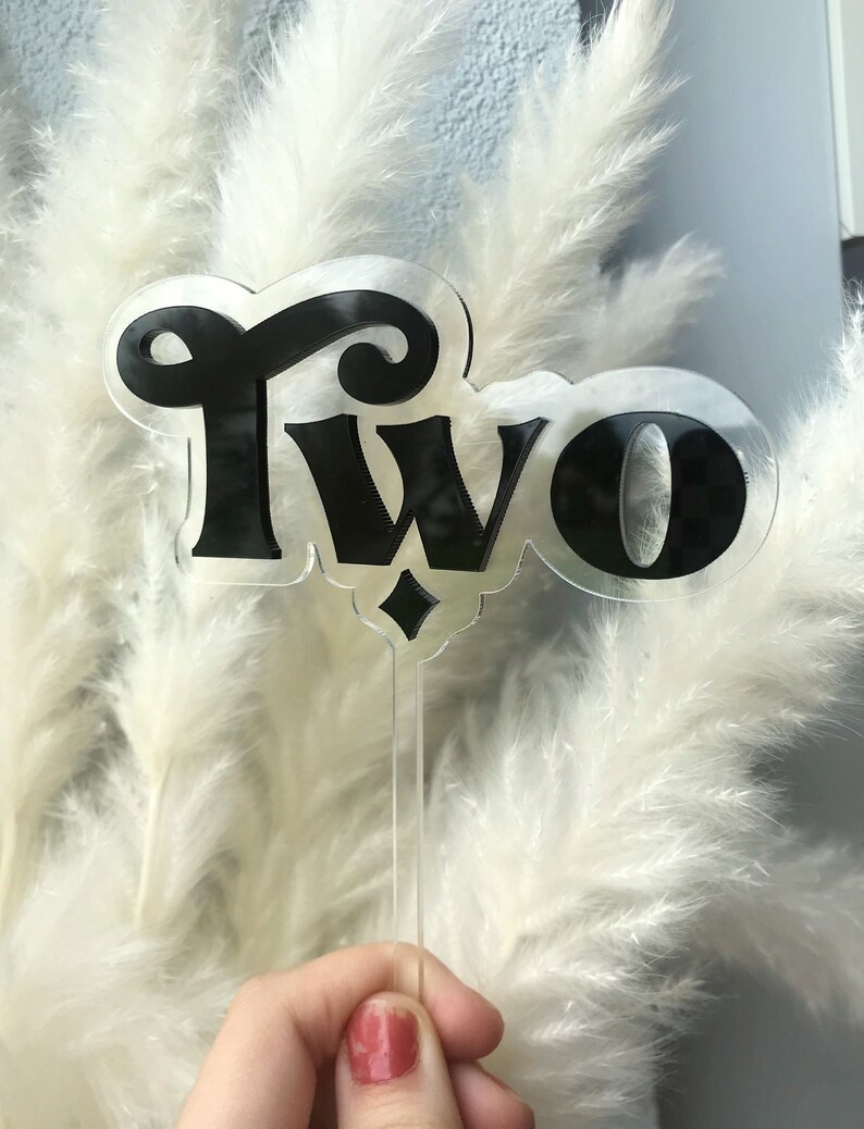 Acrylic Number Cake Topper Birthday Cake Topper One Year - Etsy