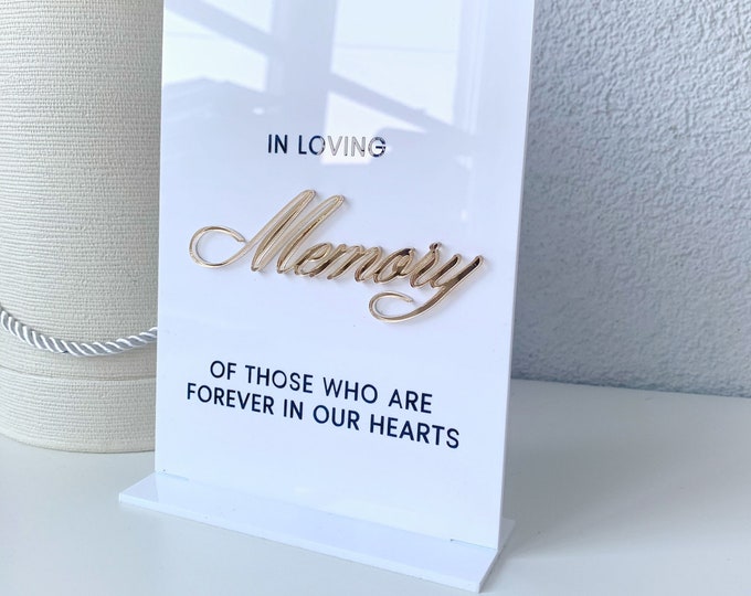 In Loving Memory Arch Wedding Family Memorial Sign, Wedding Table Top ...