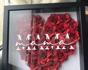 Mom Rose Shadow Box - Etsy