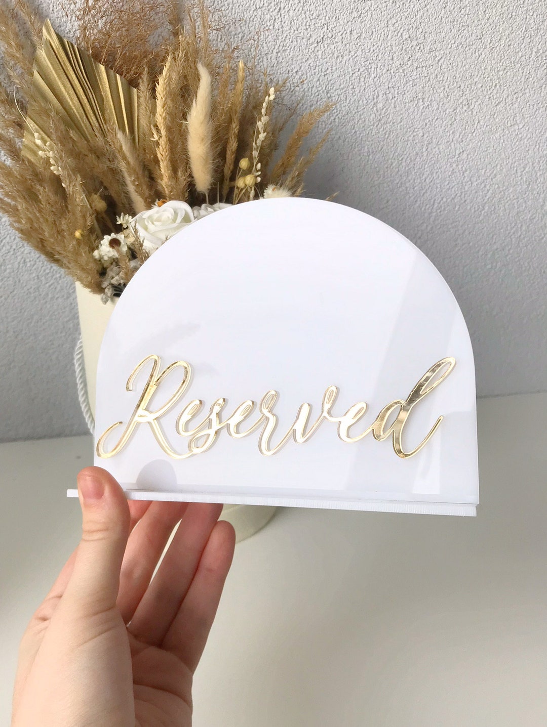 Acrylic Arch Reserved Stand, Arch Reserved Sign, Acrylic Wedding Table ...