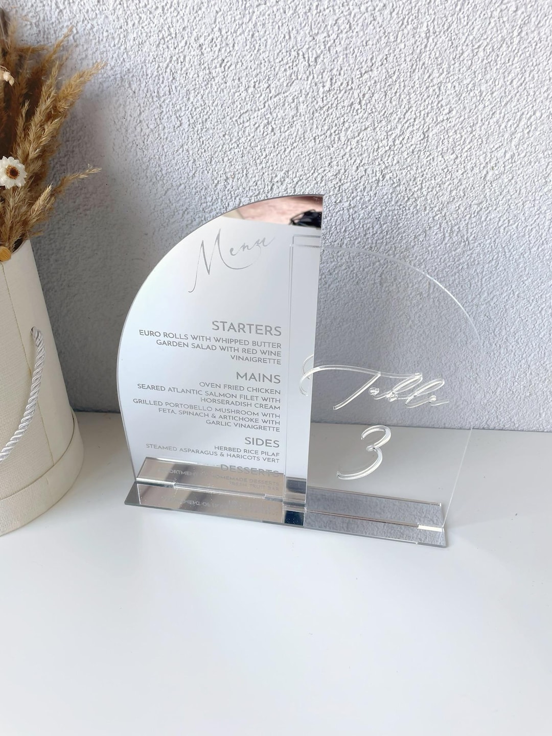 Acrylic Wedding Table Numbers With Table Numbers, Gold Wedding Menu ...