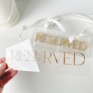 Acrylic Arch Reserved Stand, Arch Reserved Sign, Acrylic Wedding Table ...
