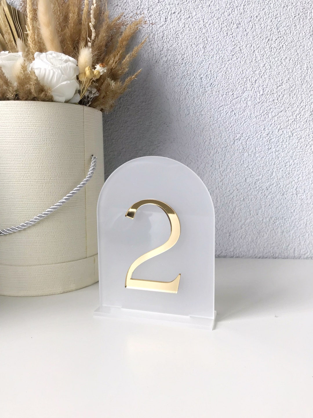 Acrylic Wedding Table Number, Acrylic Gold Table Number, Arch Table ...