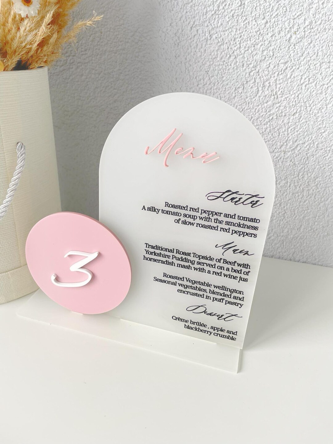 Acrylic Wedding Table Numbers With Table Numbers, Gold Wedding Menu ...