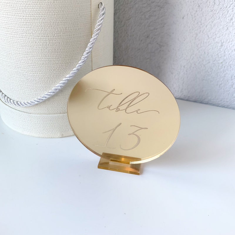 Gold Table Number - Etsy