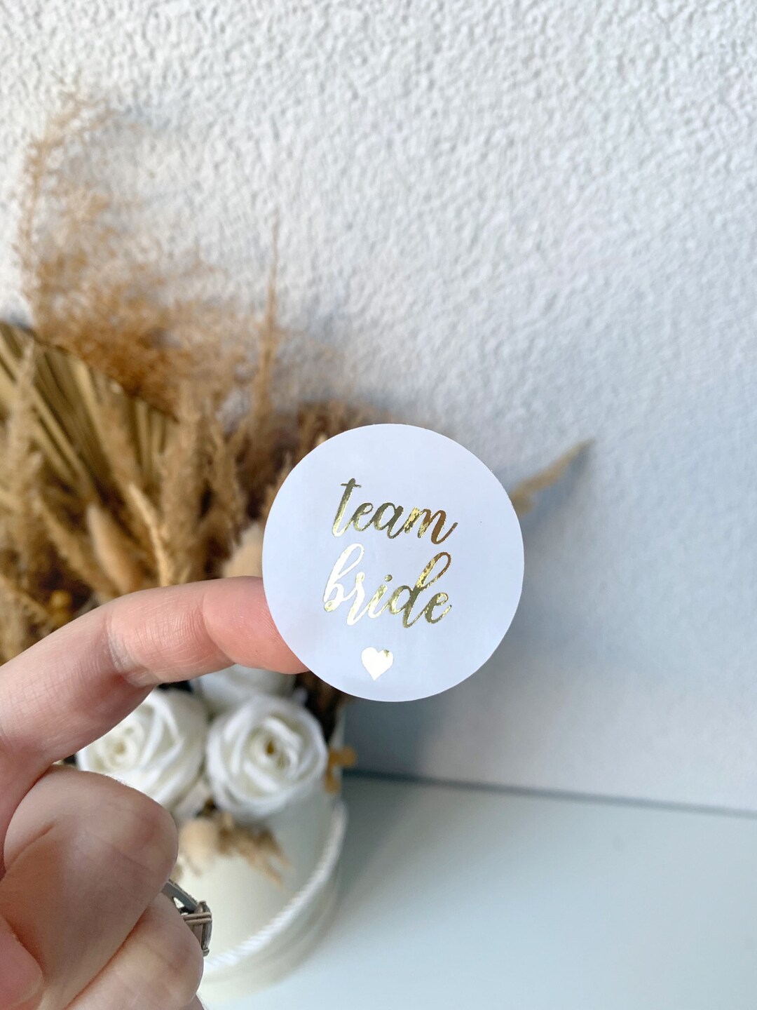 Set of 10 Team Bride Stickers, Bridal Shower Decoration, Gold Wedding ...