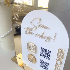 Let' Be Social - Scannable QR Code Acrylic Sign for Social Media - Sign ...