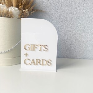 Acrylic Gifts and Cards Sign, Gifts Sign With Stand, Gold Wedding Signs ...