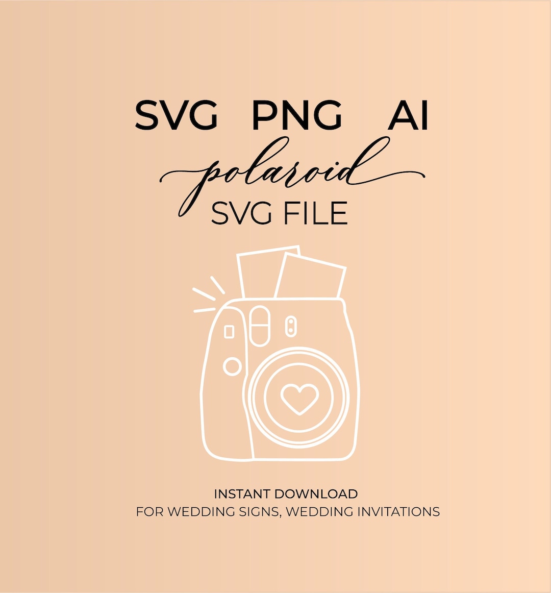 Polaroid Svg File, Polaroid Camera Png, Camera Digital File, Polaroid ...