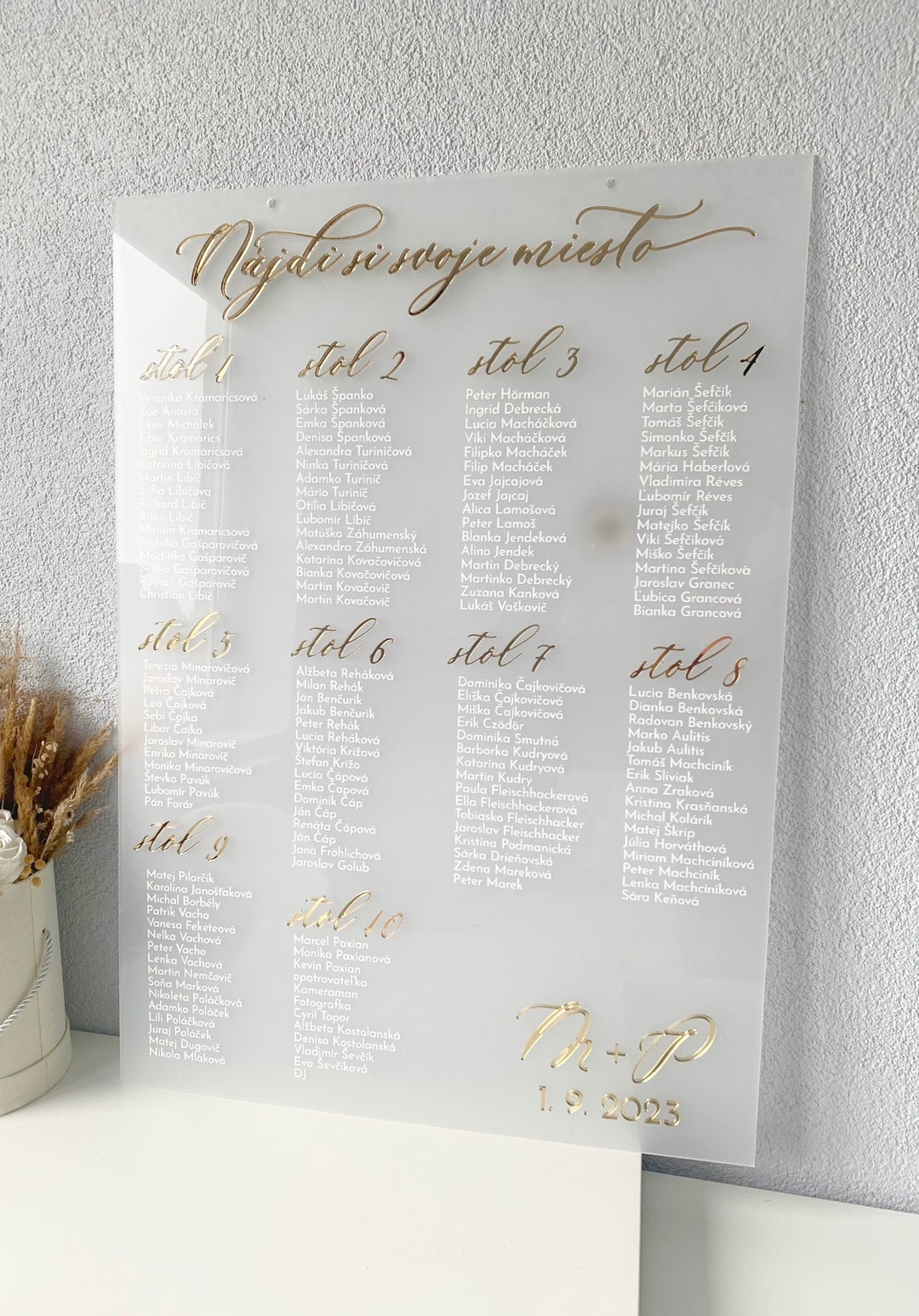 Acrylic Custom Seating Chart Sign, Wedding Welcome Sign, Personalized ...