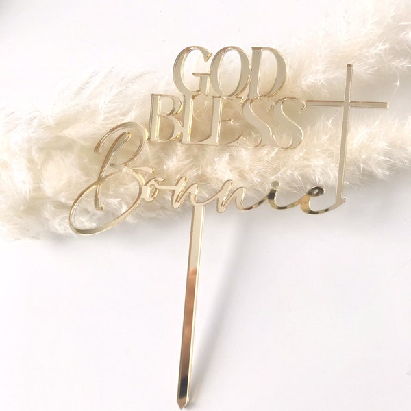 God Bless Cake Topper - Etsy