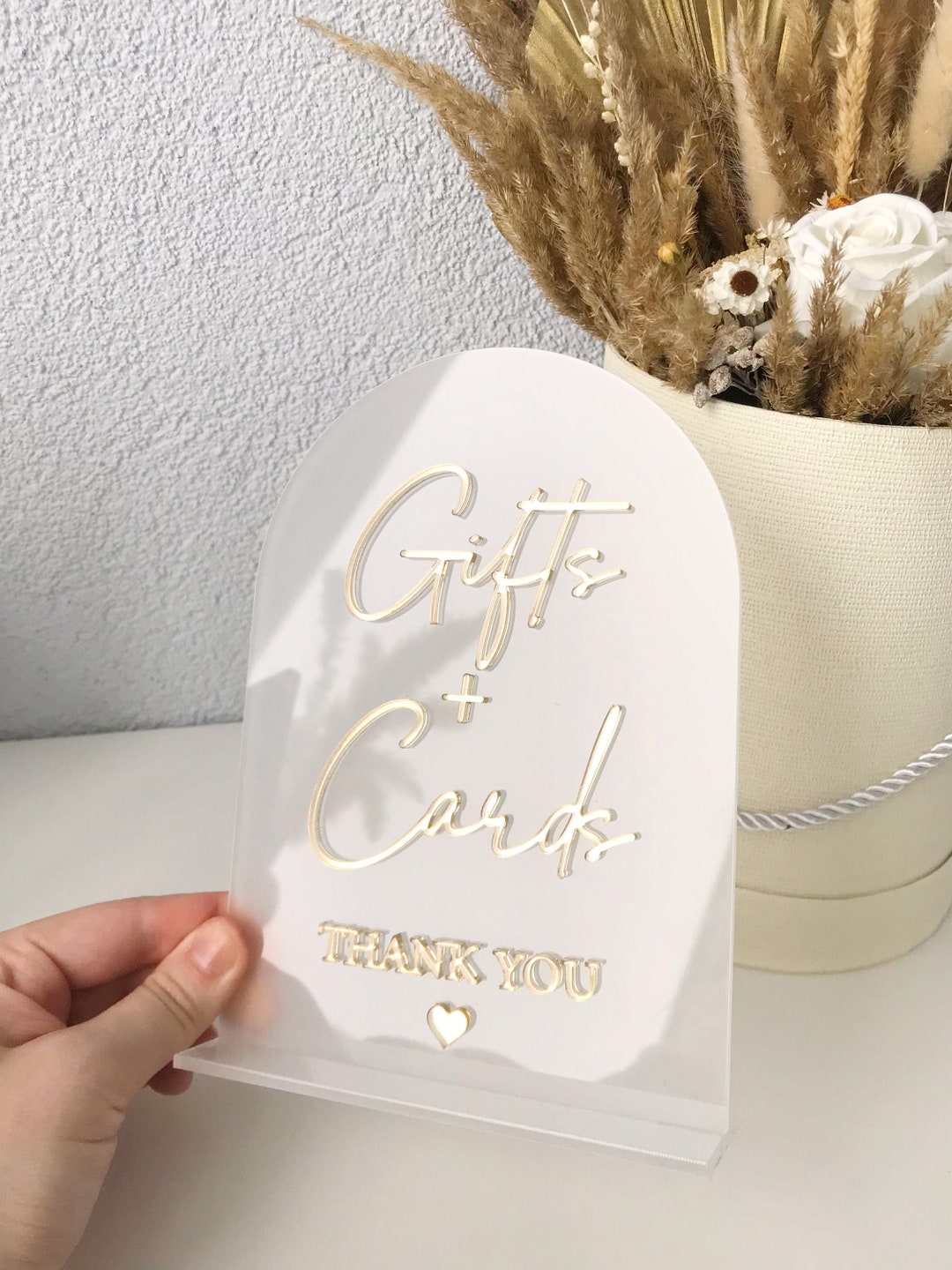 8x11 Inch Acrylic Gifts and Cards Sign, Gifts Sign, Wedding Sign ...