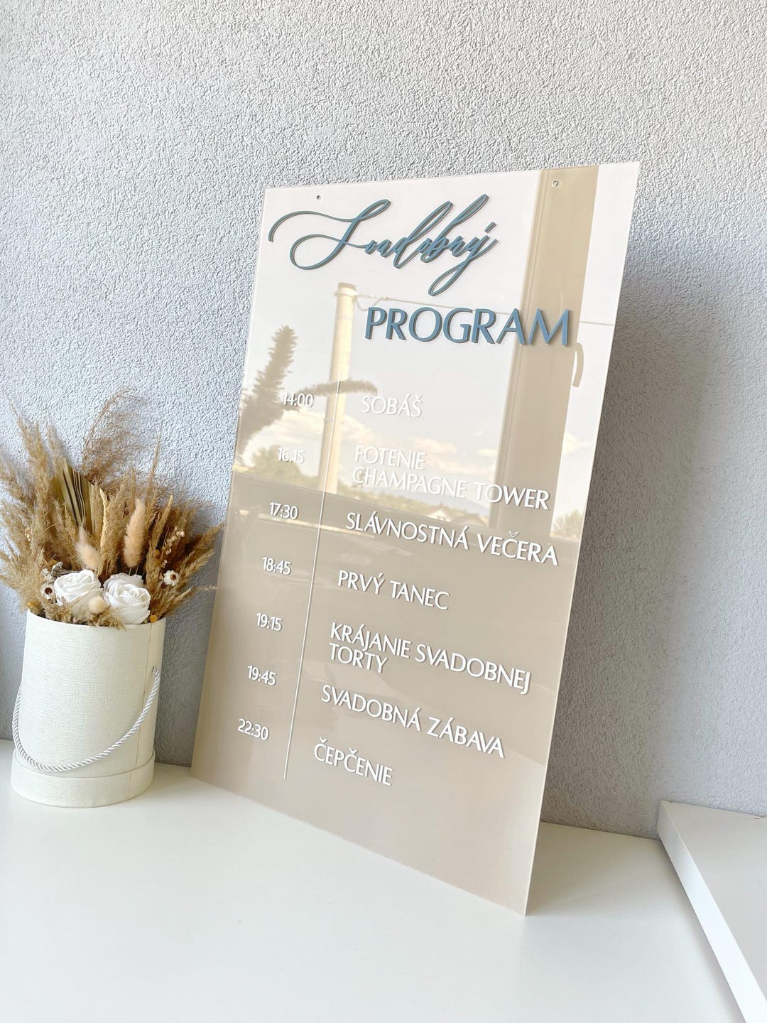 Acrylic Wedding Timeline Sign, Modern Programme Sign, Personalized ...