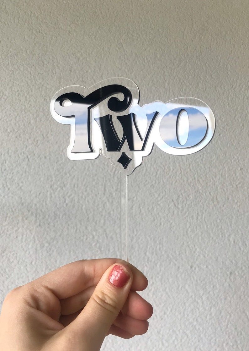 Acrylic Number Cake Topper Birthday Cake Topper One Year - Etsy