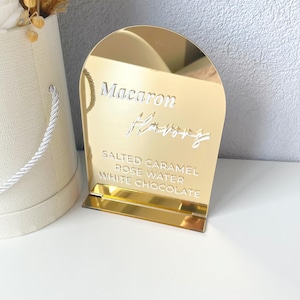 Acrylic Wedding Macarons Sign, Gold Dessert Sign, Gold Wedding Sign ...