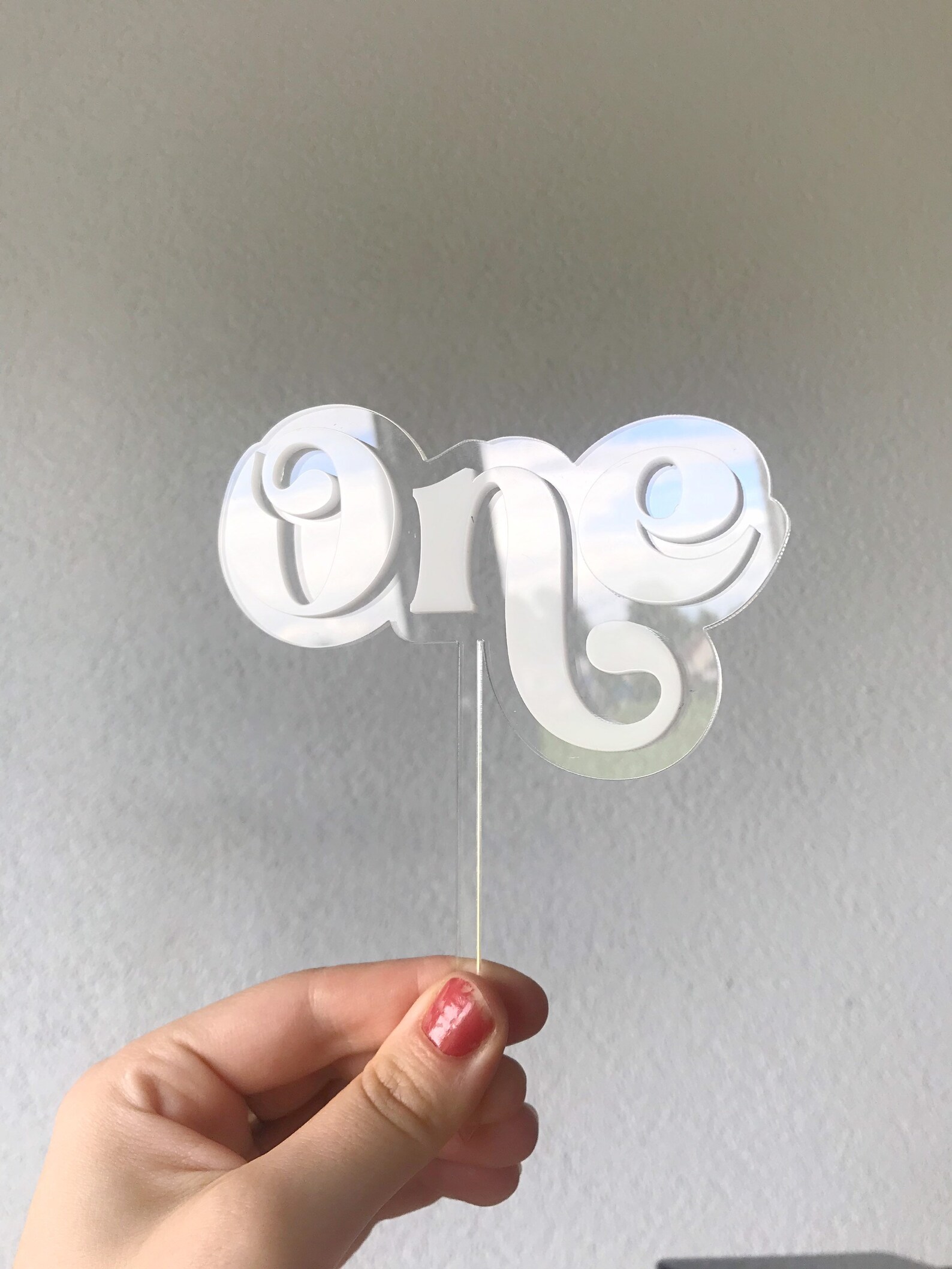 Acrylic Number Cake Topper, Birthday Cake Topper, One Cake Decorr ...