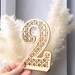 Wooden Rattan Number With Stand Wooden Table Number Rustic - Etsy