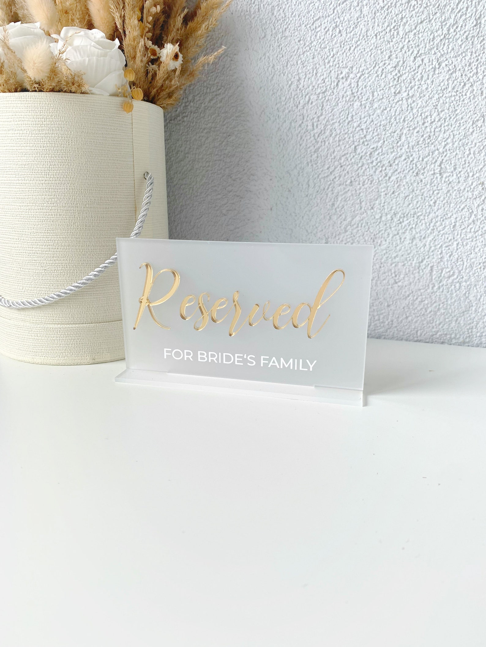 Personalized Reserved Stand, Arch Reserved Sign, Acrylic Wedding Table ...