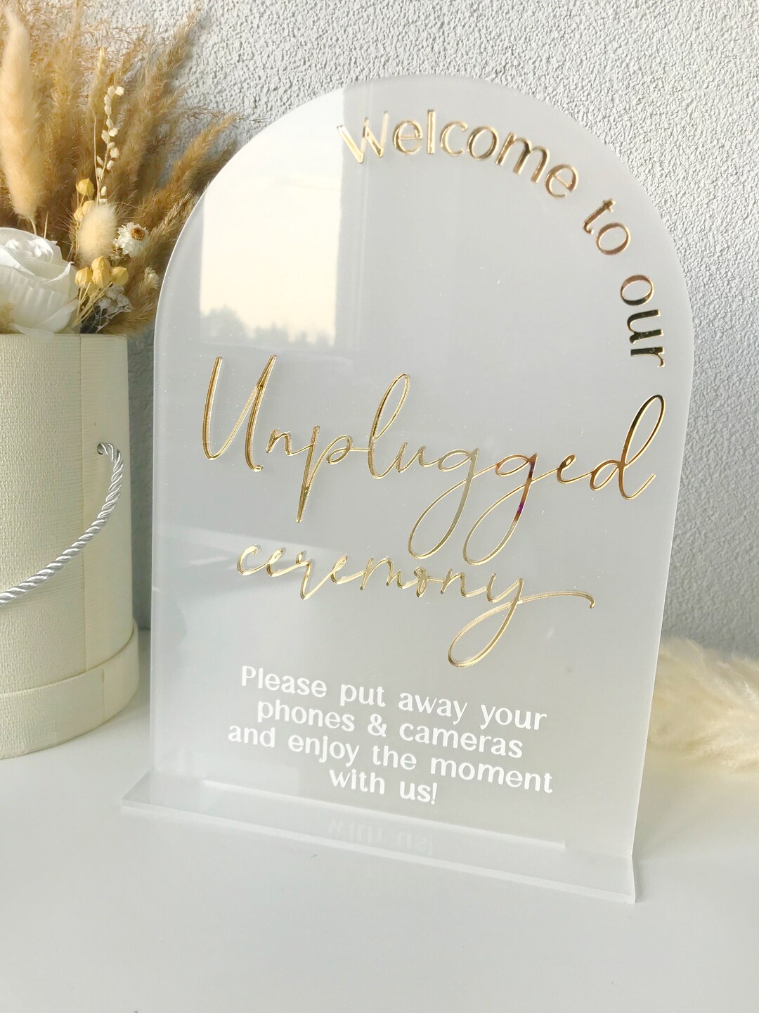 Unplugged Ceremony Sign, No Phone Sign, No Device Wedding Sign, Acrylic ...