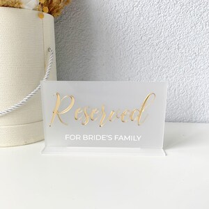 Personalized Reserved Stand, Arch Reserved Sign, Acrylic Wedding Table ...