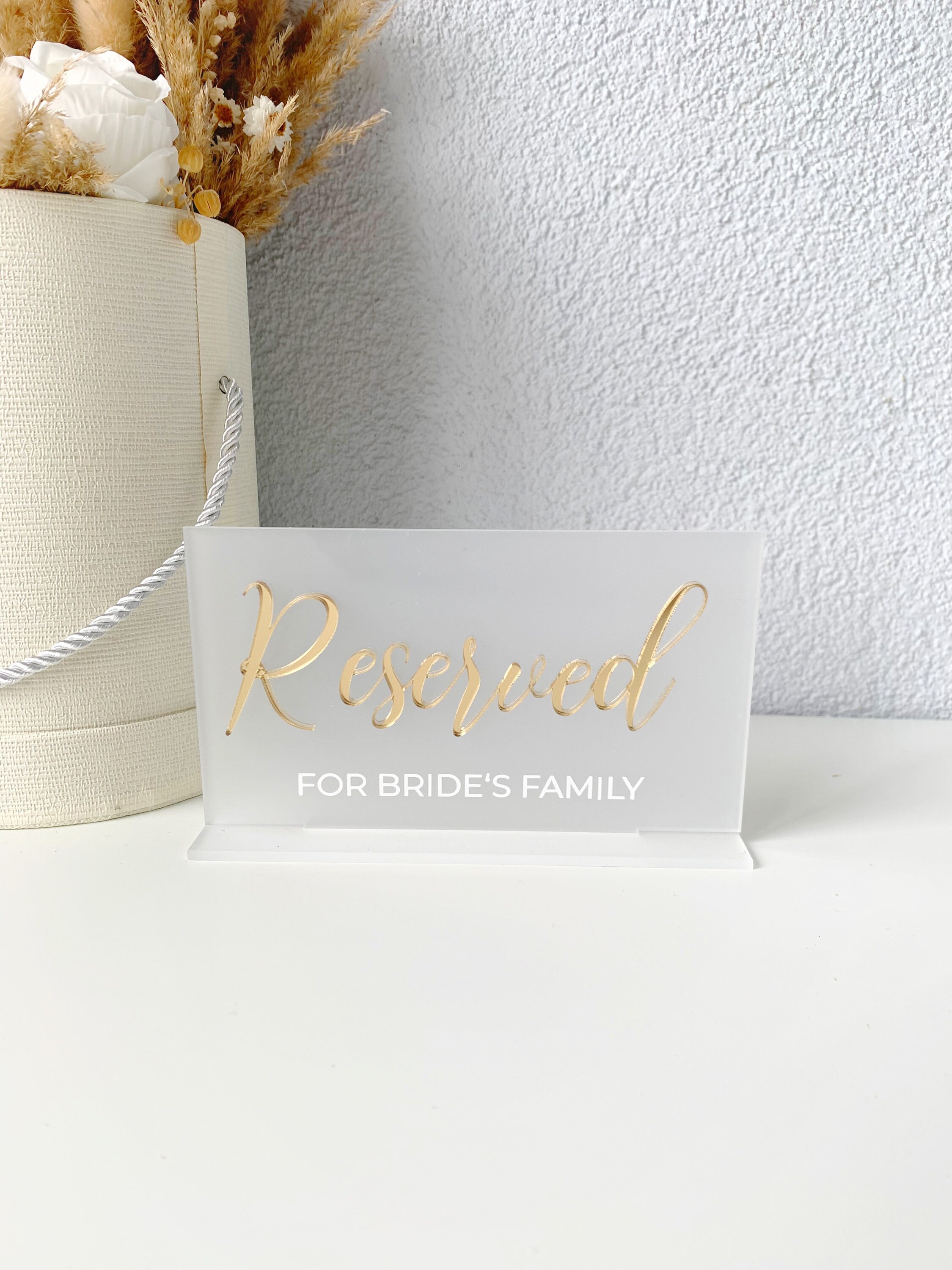 Personalized Reserved Stand, Arch Reserved Sign, Acrylic Wedding Table ...