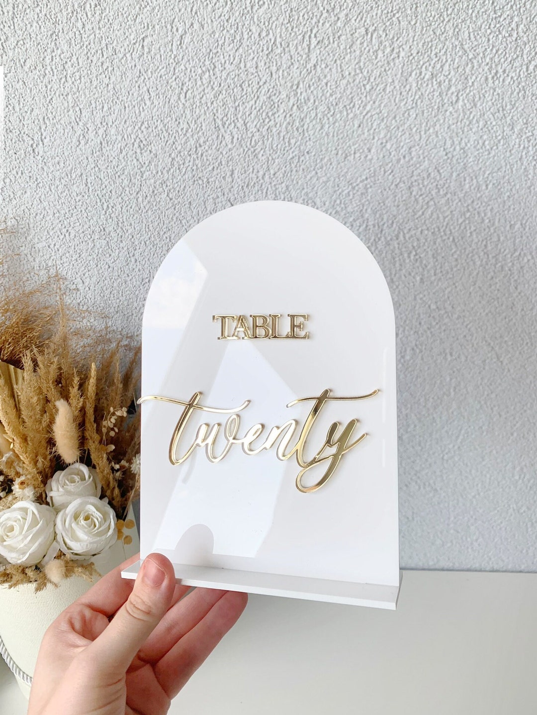 Acrylic Wedding Table Numbers, Black and White Table Numbers, Table ...