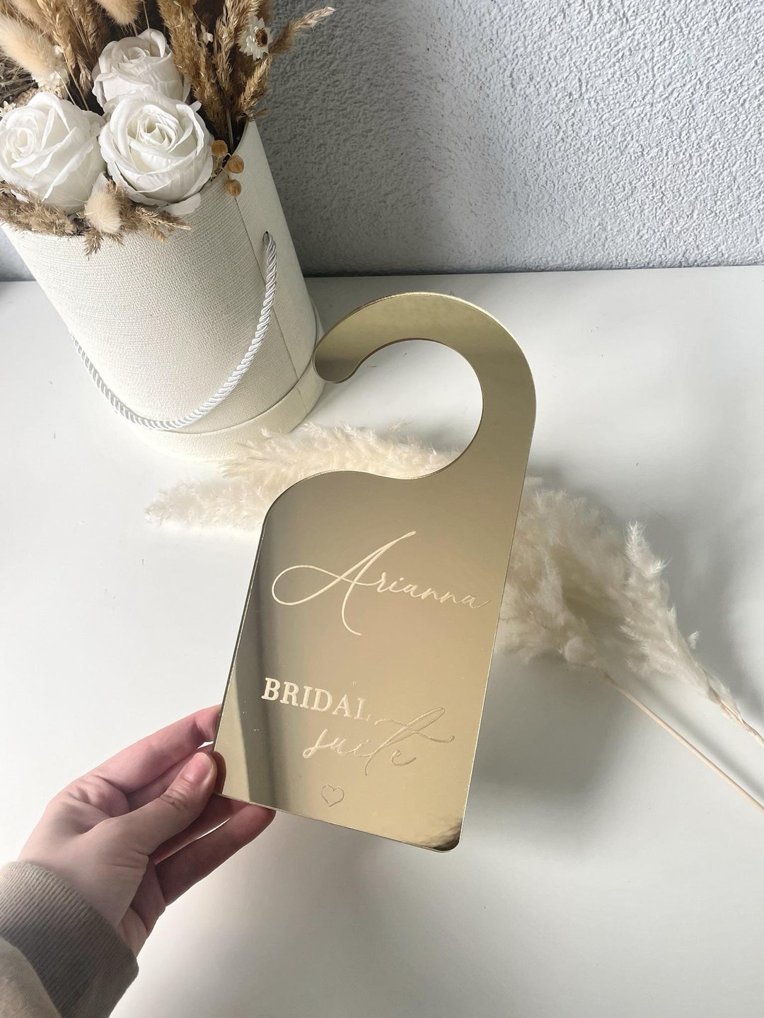 Gold Silver Wedding Door Hanger, Bridal Suite Do Not Disturb Hanger for ...
