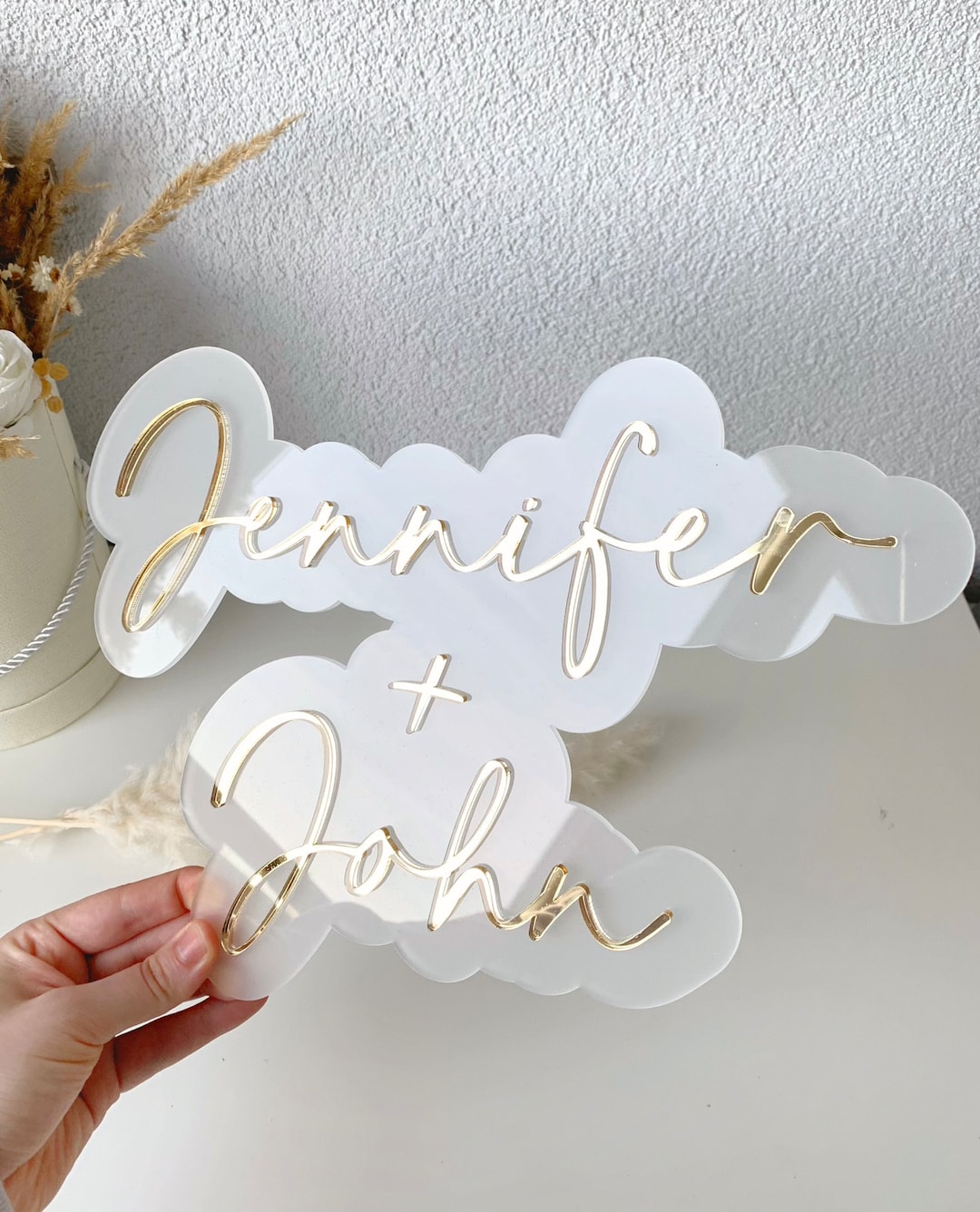 Last Name Wedding Sign, Custom Gold Sign Acrylic, Personalized Sign ...
