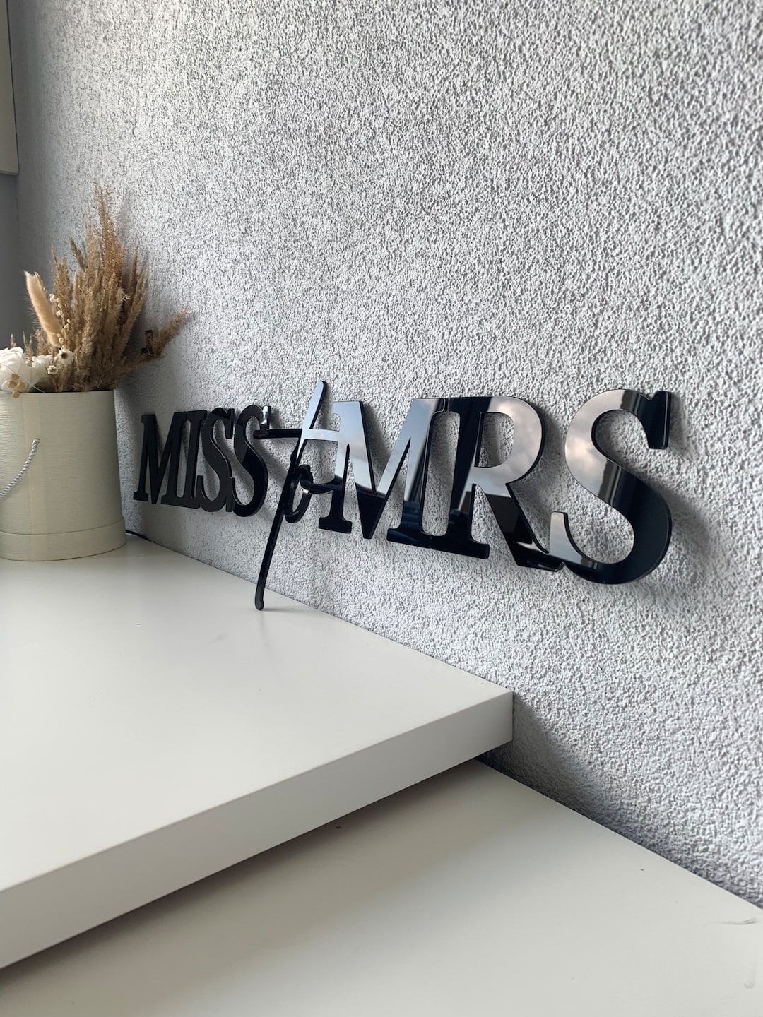 Miss to Mrs Wedding Sign, Gold Hens Sign Acrylic, Bridal Shower Sign ...