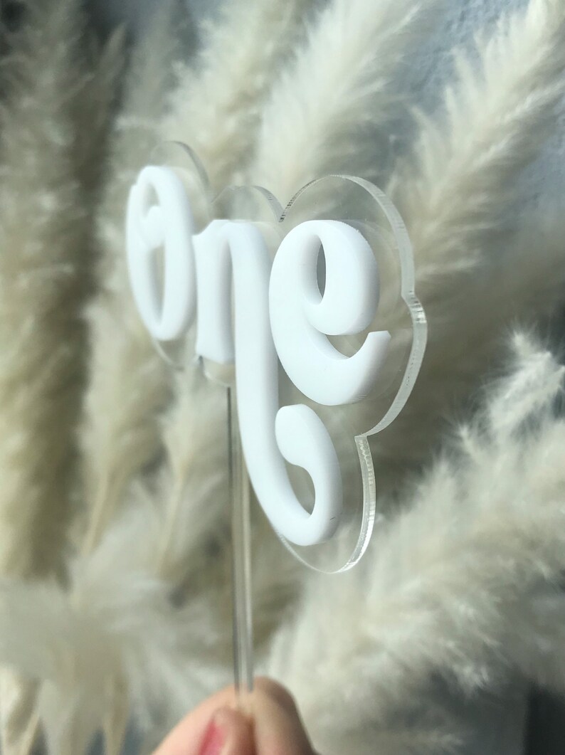 Acrylic Number Cake Topper, Birthday Cake Topper, One Cake Decorr ...
