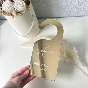 Gold Silver Wedding Door Hanger, Bridal Suite Do Not Disturb Hanger for ...