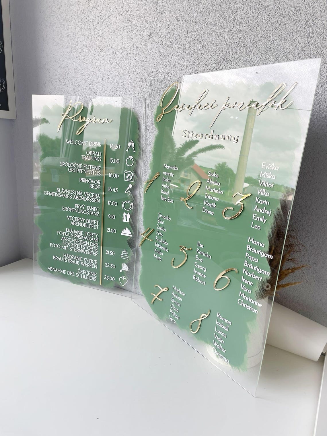 Acrylic Custom Order of Events, Wedding Programme Sign, Personalized ...