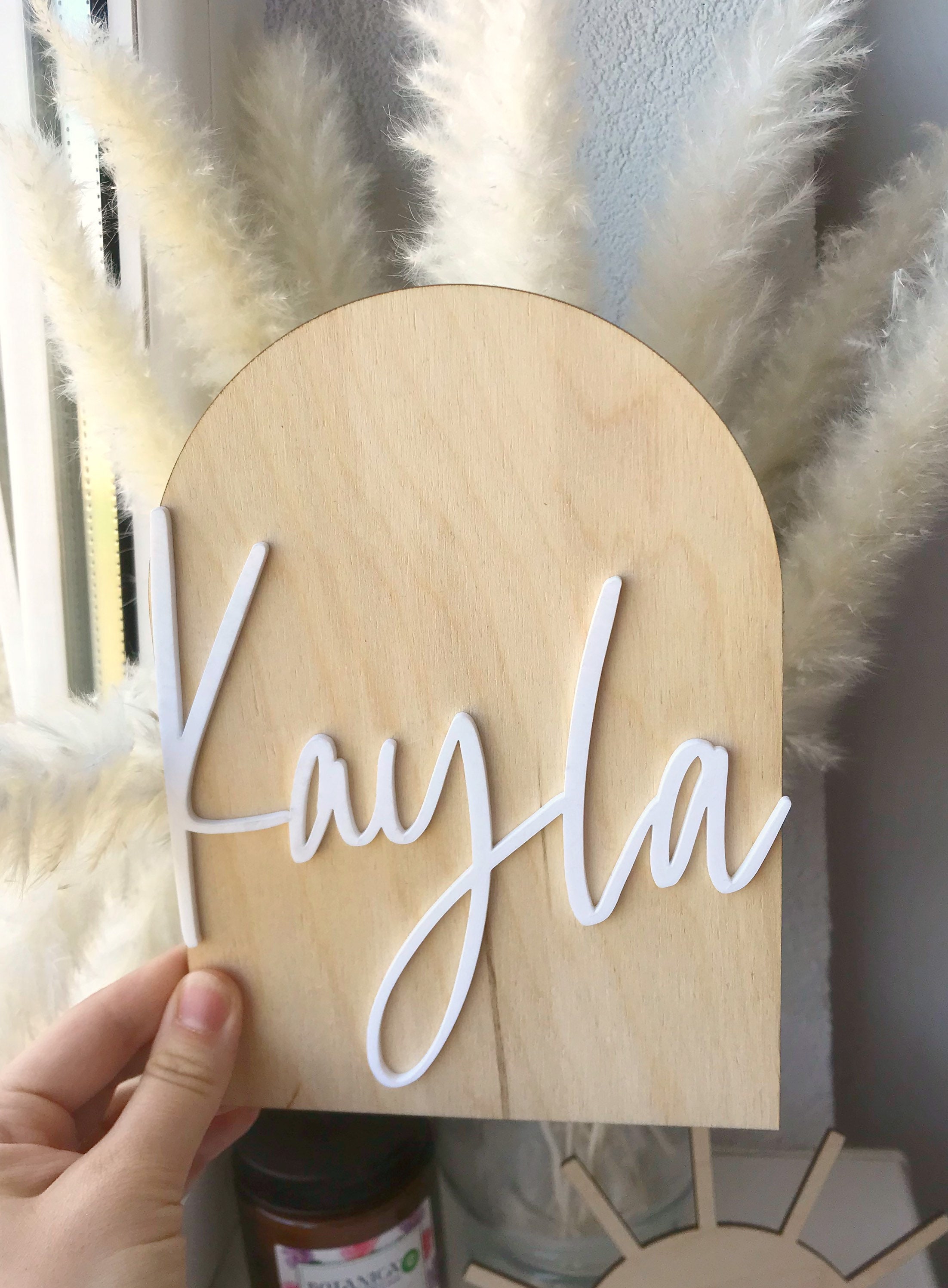 Custom Wooden Arch Kid Sign With Name, Personalized Kids Room Decor ...