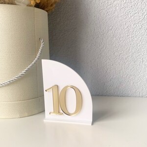 Acrylic Wedding Table Number, Acrylic Gold Table Number, Arch Table ...