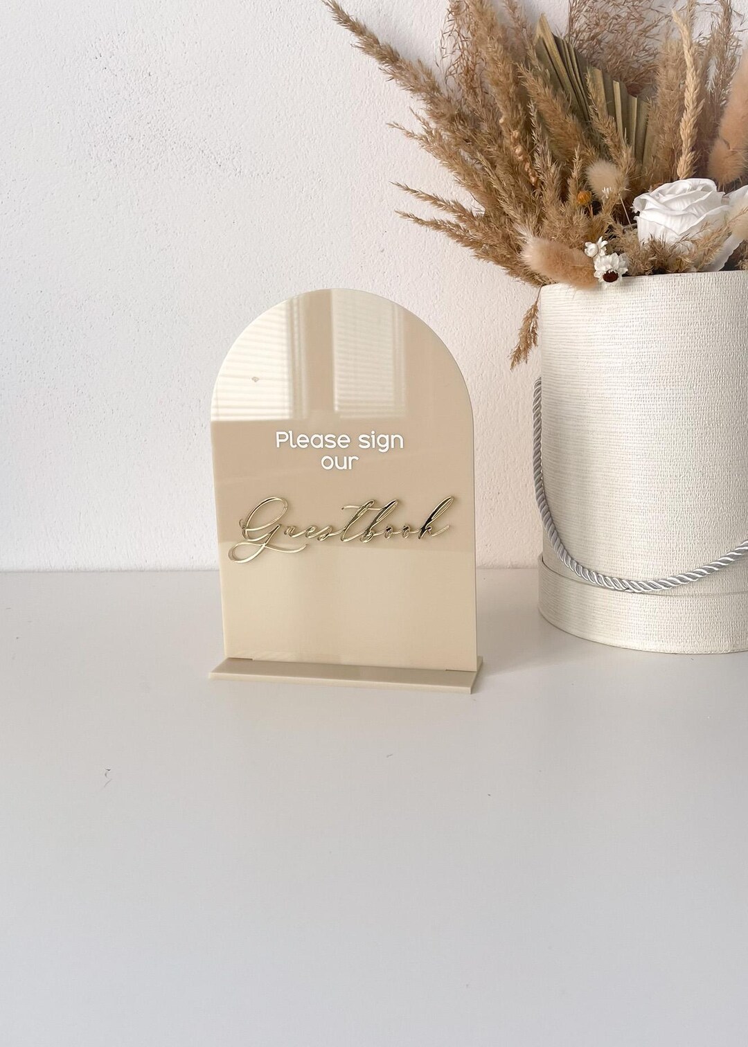Acrylic Arch Guestbook Sign, Photo Guestbook Sign, Gold Wedding Sign ...