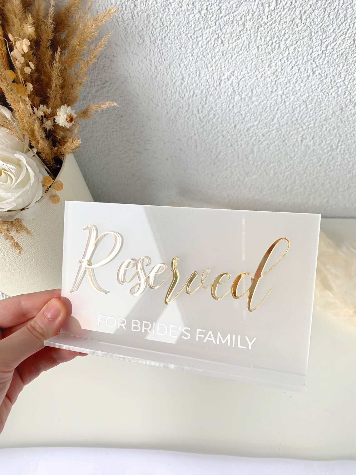 Personalized Reserved Stand, Arch Reserved Sign, Acrylic Wedding Table ...