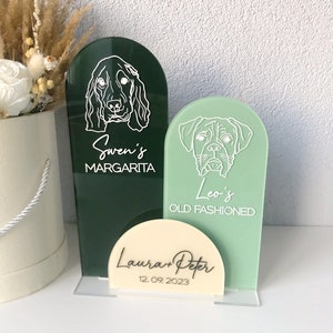 Custom Wedding Bar Menu Dogs Dirnk Menu Acrylic Dog Bar Menu - Etsy