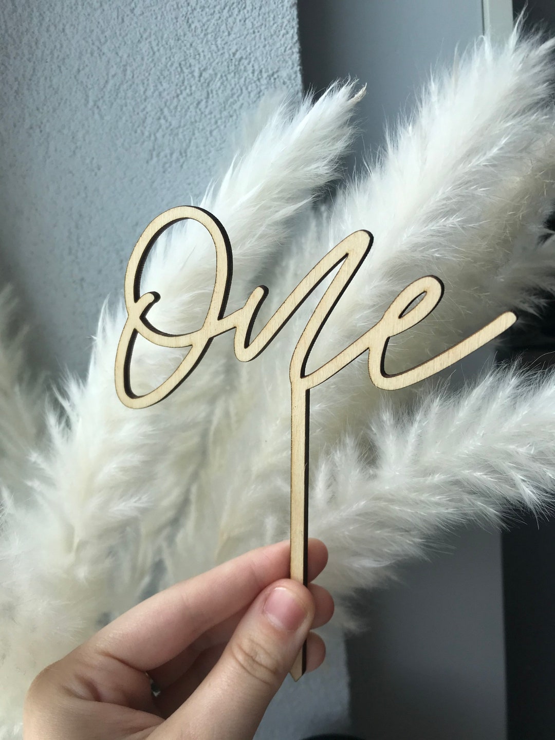 Wooden Written Numbers Cake Toppers Wooden Number One Cake Topper ...