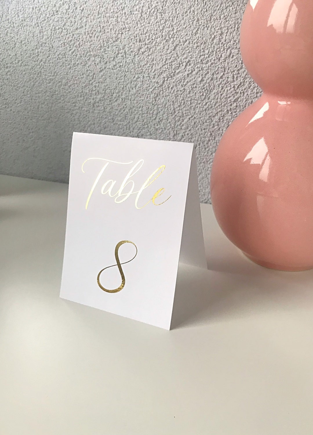 Paper Wedding Table Number, Gold Wedding Table Number, Elegant Table Numbers, Modern Script ...