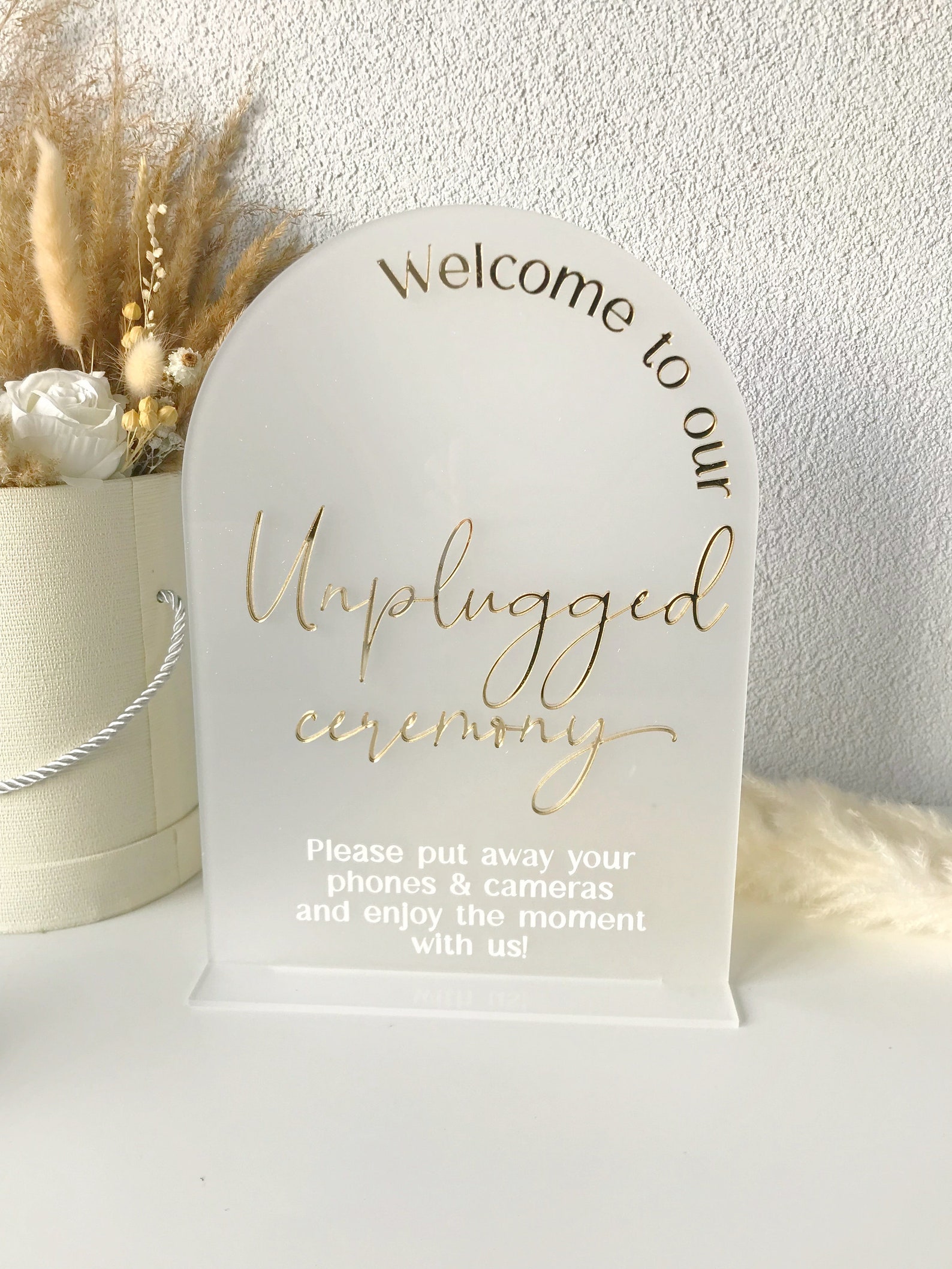 Unplugged Ceremony Sign, No Phone Sign, No Device Wedding Sign, Acrylic ...