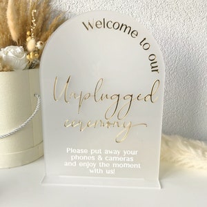 Unplugged Ceremony Sign, No Phone Sign, No Device Wedding Sign, Acrylic ...