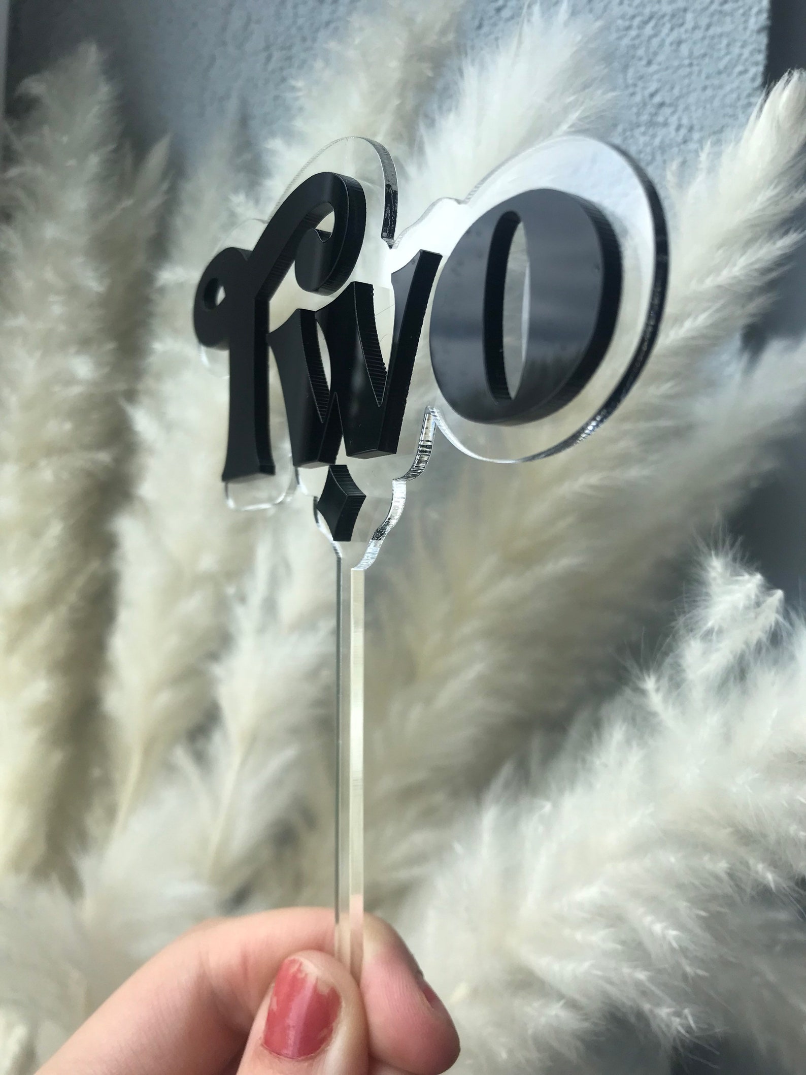 Acrylic Number Cake Topper, Birthday Cake Topper, One Cake Decorr ...