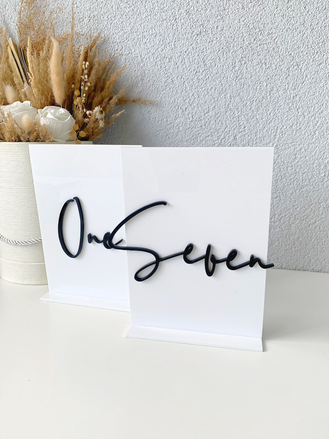 Acrylic Wedding Table Numbers, Black and White Table Numbers, Table ...