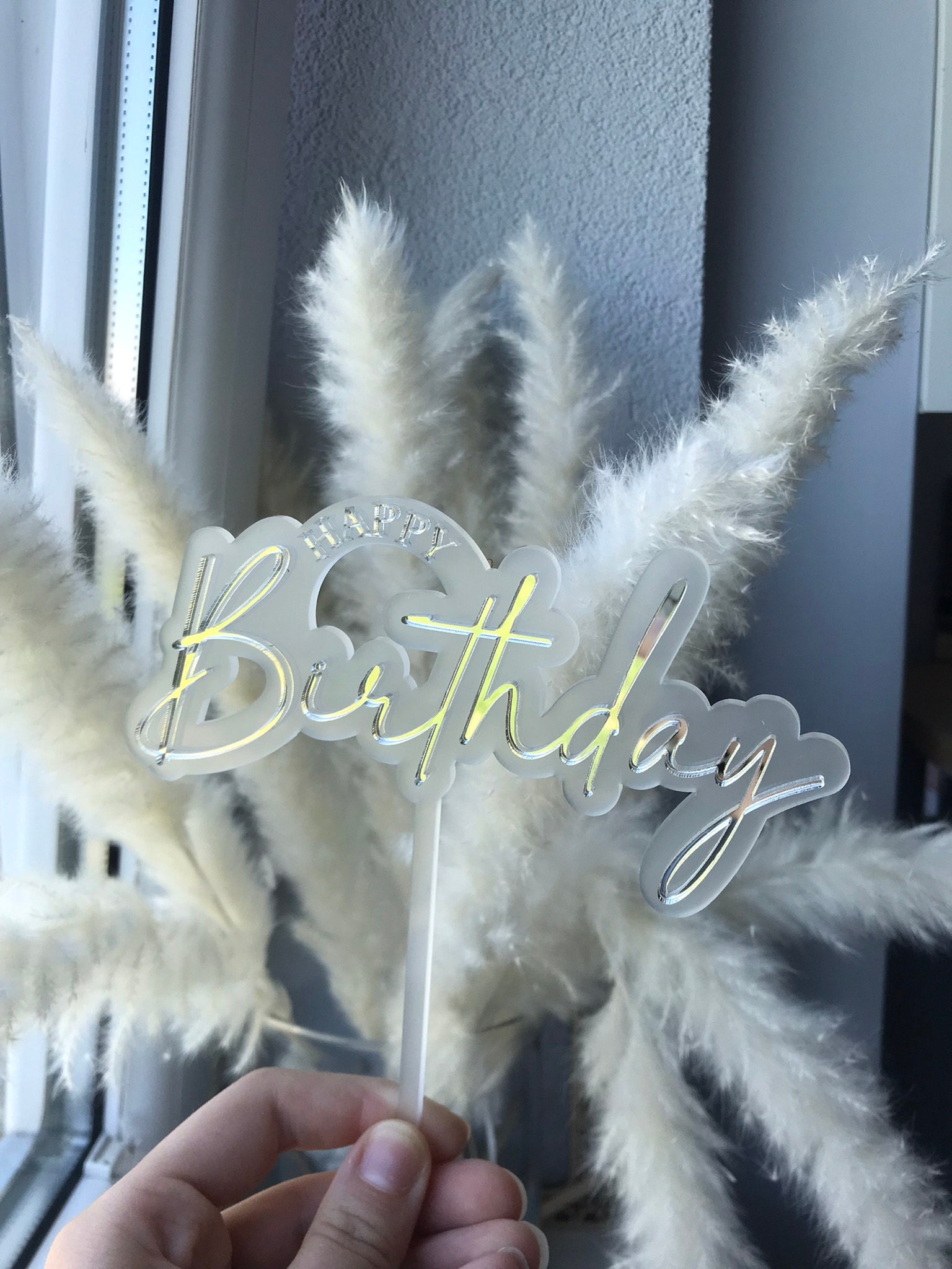 Acrylic Birthday Cake Topper Acrylic Cake Topper Gold - Etsy