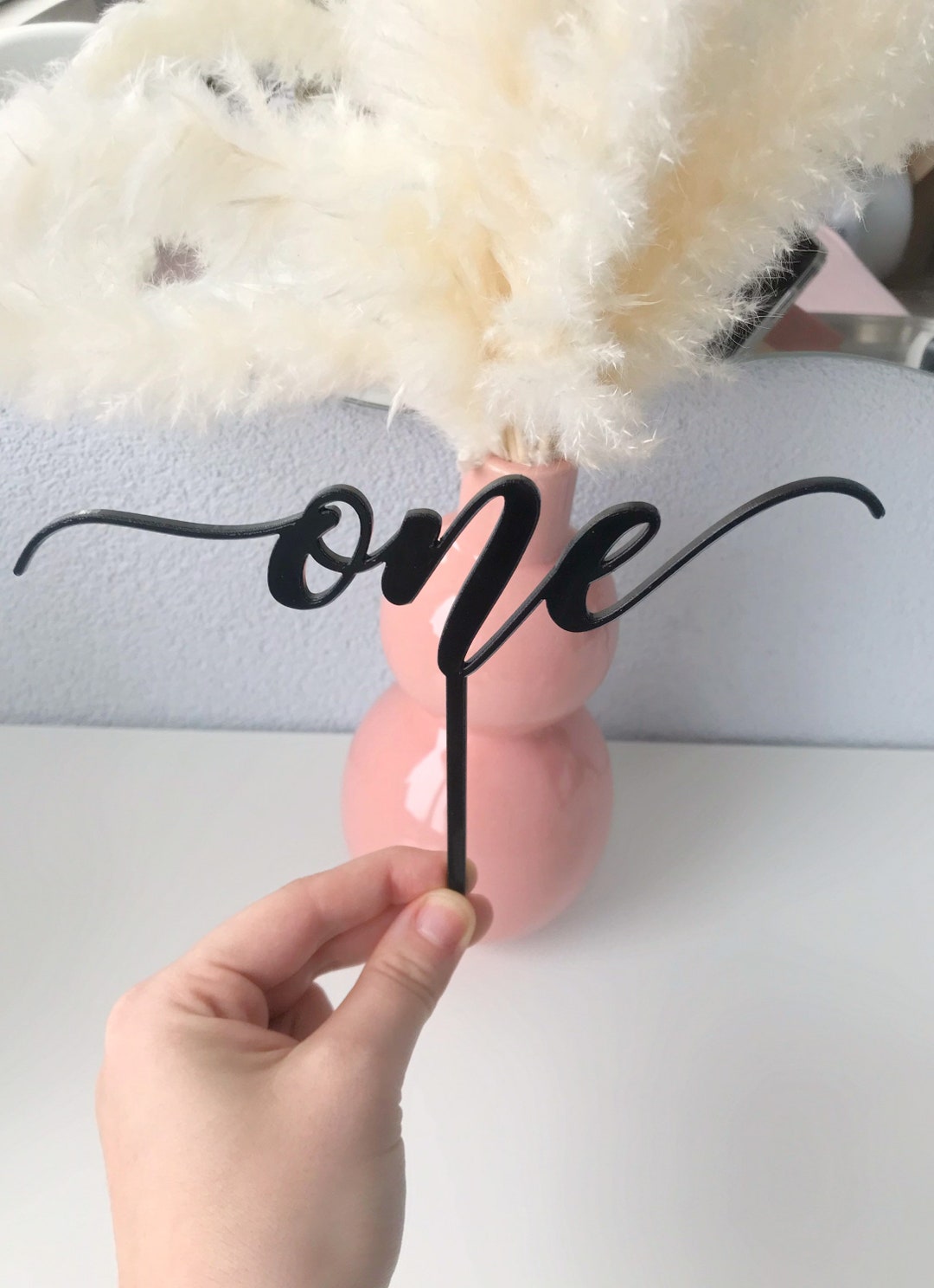 Acrylic Number Cake Topper, Acrylic Number One Cake Topper, Birthday ...