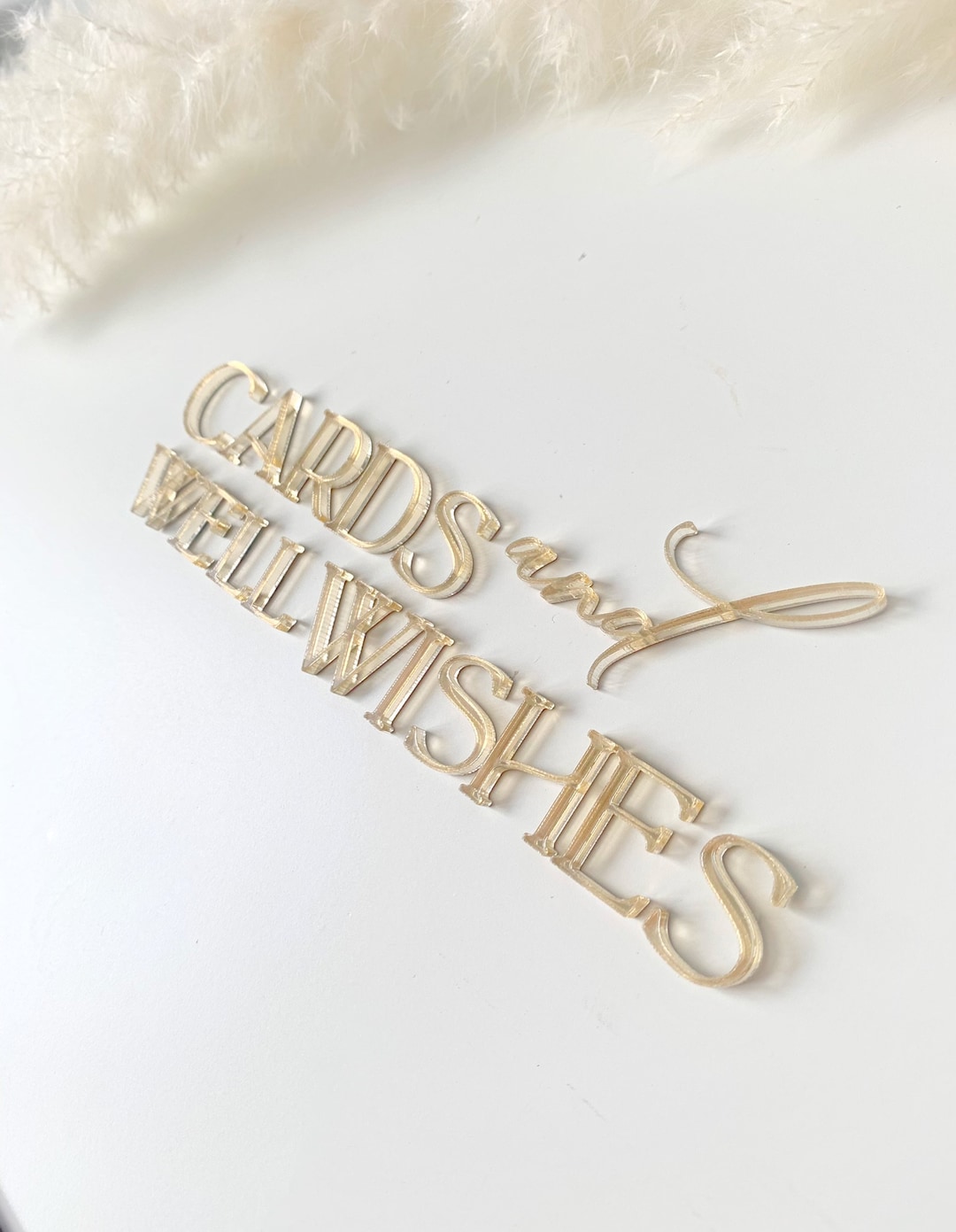 Acrylic Self-adhesive Letters for Cards and Well Wishes Box, Wedding ...