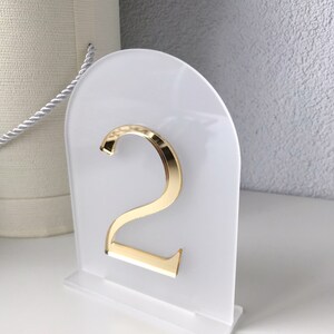 Acrylic Wedding Table Number, Acrylic Gold Table Number, Arch Table ...