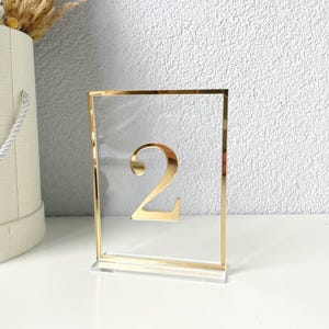 Modern Wedding Table Number, Luxury Gold Table Number, Custom Rectangle ...