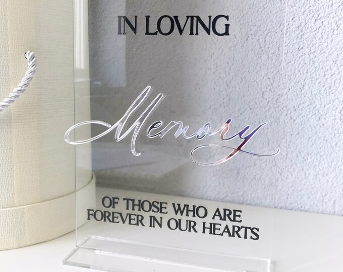 In Loving Memory Arch Wedding Family Memorial Sign, Wedding Table Top ...