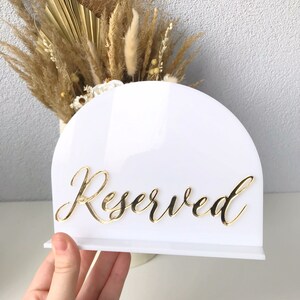 Acrylic Arch Reserved Stand, Arch Reserved Sign, Acrylic Wedding Table ...